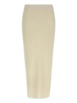 Max Mara Sante Cashmere Midi Skirt - White