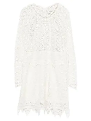 Isabel Marant Étoile Floral Lace Construction Day Dress - White