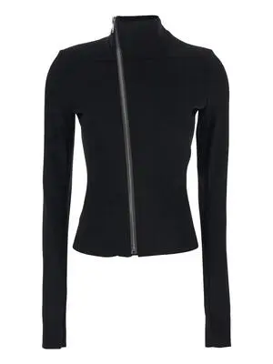 Rick Owens RICK OWENS Asymmetrical Zip High Collar Jacket Multicolor