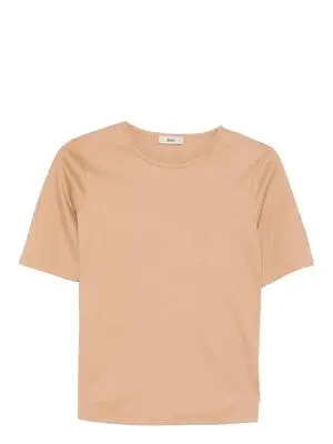 Herno Cotton Round Neck Short Sleeve T-shirt - Cream
