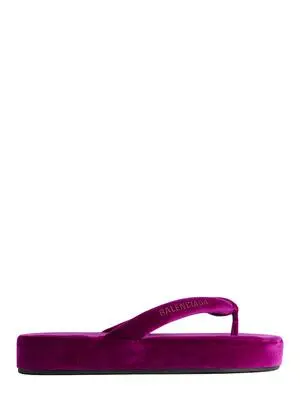 Balenciaga BALENCIAGA Velvet Thong Sandals Multicolor