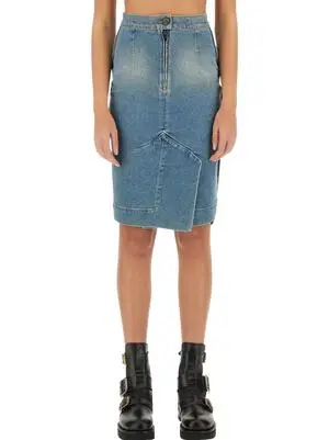 VIVIENNE WESTWOOD Denim Midi Skirt - Blue
