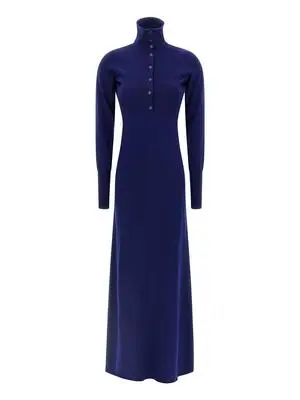 TOM FORD Long Cashmere Polo Dress - Blue