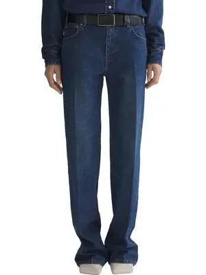 MUGLER Straight Leg Trousers - Blue