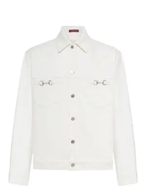 Gucci Denim Jacket With Horsebit Detail - Multicolor