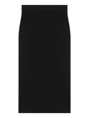 Saint Laurent Wool Pencil Midi Skirt - Black