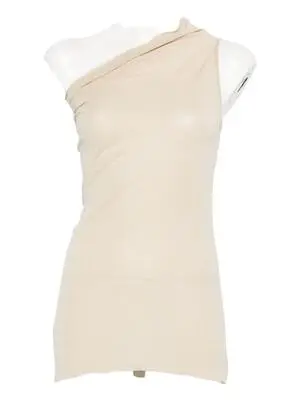 Rick Owens Asymmetrical Draped Silk Tank Top - Multicolor