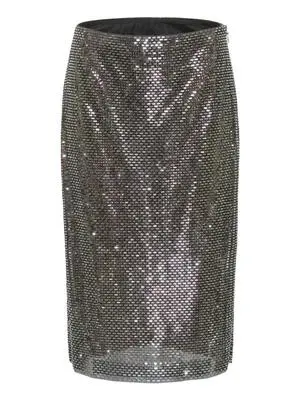 SELF-PORTRAIT Embellished Midi Skirt - Multicolor