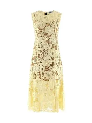 SELF-PORTRAIT Crochet Lace Midi Dress - Multicolor