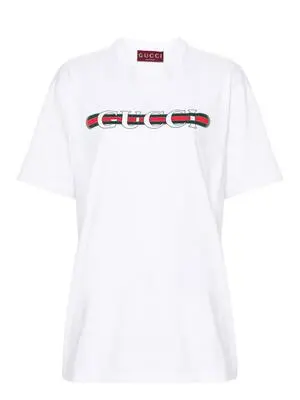 Gucci Cotton Logo Print T-shirt - Multicolor