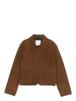 Tagliatore Cropped Suede Leather Jacket - Multicolor