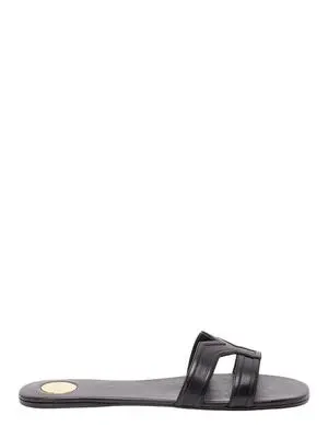 Saint Laurent Saint Laurent Mabrouka Calf Leather Sandals Multicolor