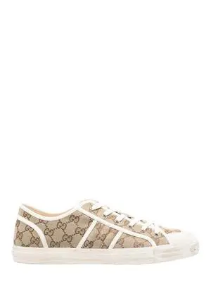 Gucci Gg Canvas Low-top Sneakers - Brown