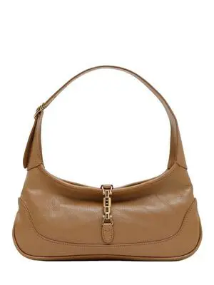 Gucci Calf Leather Monogram Shoulder Bag - Cream
