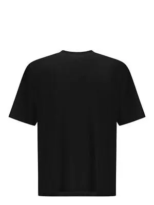 Herno Stretch-cotton Jersey T-shirt With Scuba Details - Black