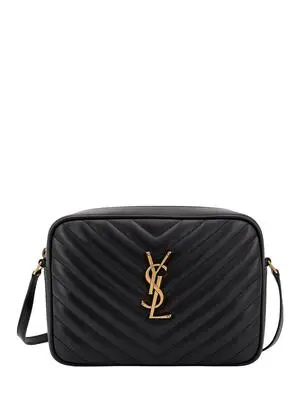 Saint Laurent Quilted Leather Camera Bag With Cassandre Detail - Multicolor