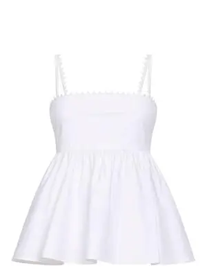 Jacquemus JACQUEMUS White The Traversin Peplum Camisole Top Multicolor