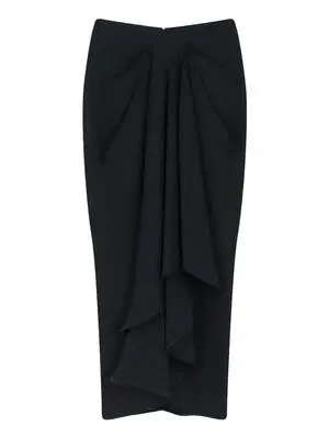 Givenchy Draped Pencil Skirt - Black