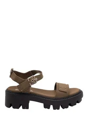 Prada Cotton Sandals With Buckled Ankle Strap - Multicolor
