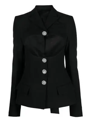 Attico Cut-out Detail Blazer - Black