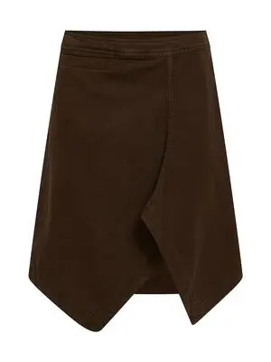 LEMAIRE Cocoa Denim Asymmetrical Skirt - Multicolor