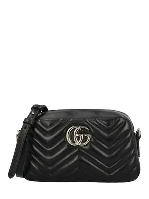 Gucci GUCCI Black Chevron Nappa Leather Mini Bag Black