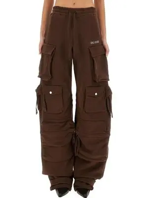 Attico Balloon Fit Cargo Pants - Brown