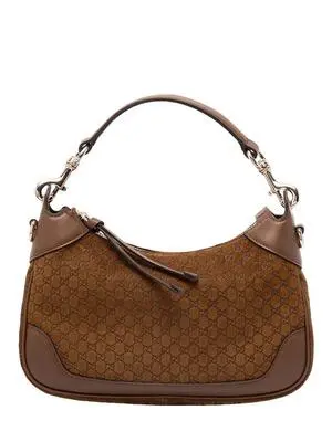 Gucci Calf Leather Monogram Handbag - Multicolor
