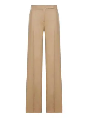 Max Mara Linen Wide Leg Trousers - Multicolor