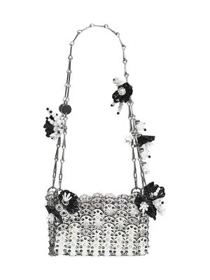 Rabanne PACO RABANNE Silver And White 1969 Nano Shoulder Bag Multicolor