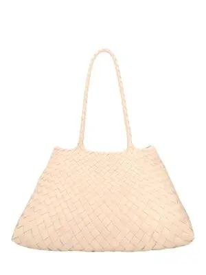 Dragon Diffusion Borsa Santa Croce Big Woven Leather Tote - Cream