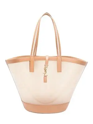 Saint Laurent Transparent Tote Bag - Cream