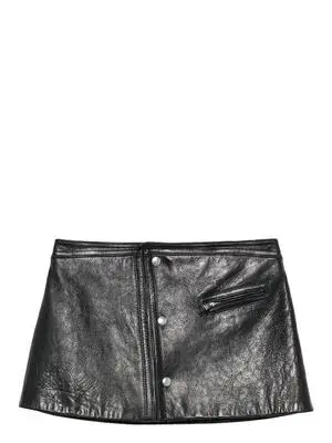 Prada A-line Skirt With Triangle Logo - Black