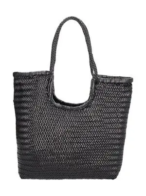 Dragon Diffusion Borsa Ns Diagonal Triple Jump Woven Leather Tote - Black