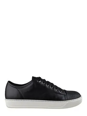 LANVIN Smooth Leather Low-top Sneakers - Black