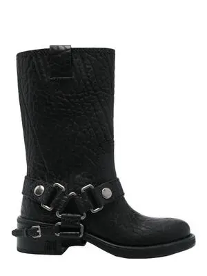 Miu Miu Leather Boots - Black