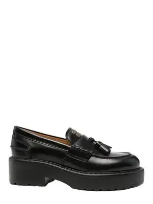 Miu Miu Leather Slingback Loafers - Multicolor