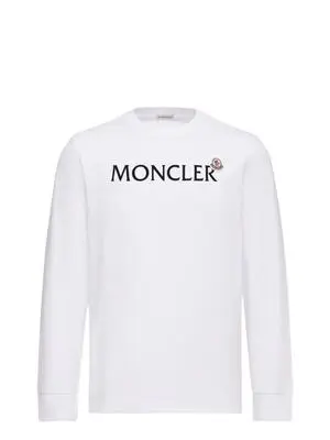 Moncler Logo Cotton Sweatshirt - White