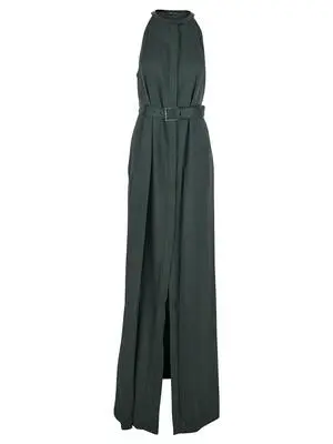 TOM FORD Sleeveless Halterneck Belted Viscose Blend Gown - Multicolor