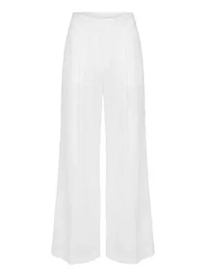 Brunello Cucinelli Wide Leg Cotton Pants - Multicolor