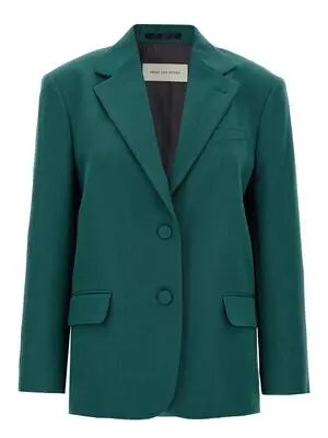 Dries Van Noten Birdy Single-breasted Blazer - Green