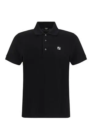 Fendi Cotton Polo - Black