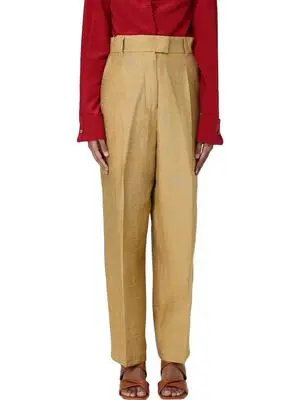 Max Mara Max Mara Tailored Textured Trousers Gold