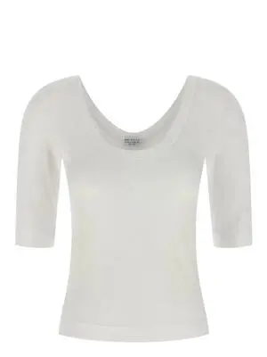 Brunello Cucinelli T-shirt With Monili Embellishment - Multicolor