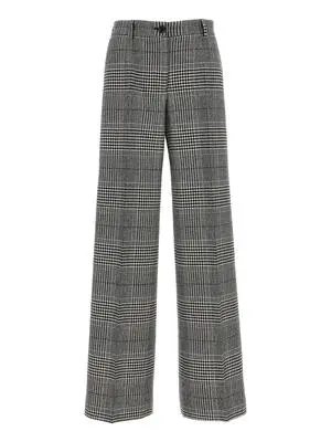 DOLCE & GABBANA DOLCE & GABBANA Sartoriale Houndstooth Wool Blend Trousers