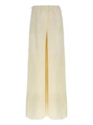 Max Mara Onore" Wide Leg Pants In Linen Silk Twill - White