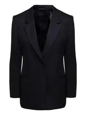 Givenchy Single-breasted Jacket With Notched Lapel In Wool And Mohair - Multicolor