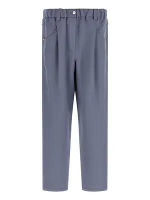 Brunello Cucinelli BRUNELLO CUCINELLI Baggy Cotton Pants Blue
