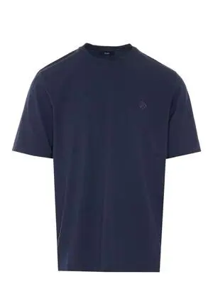 Herno Embroidered Logo Jersey T-shirt - Blue