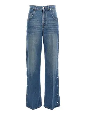 Stella McCartney Bootcut Jeans With Side Buttons - Blue